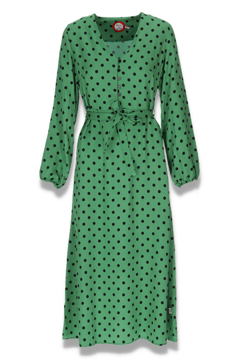 Mette grønn polkadot kjole fra ko:ko norway - ko:ko norway